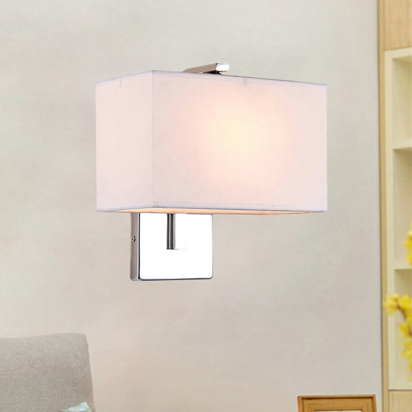 Contemporary Rectangle Wall Light Fixture Fabric LED Wall Sconce ...