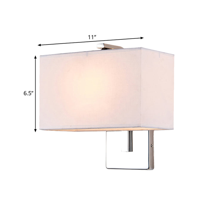 Contemporary Rectangle Wall Light Fixture Fabric LED Wall Sconce ...