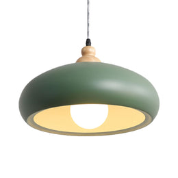 Macaron Stylish Bowl Pendant Light Fixture 1 Bulb Metal Hanging Pendant ...