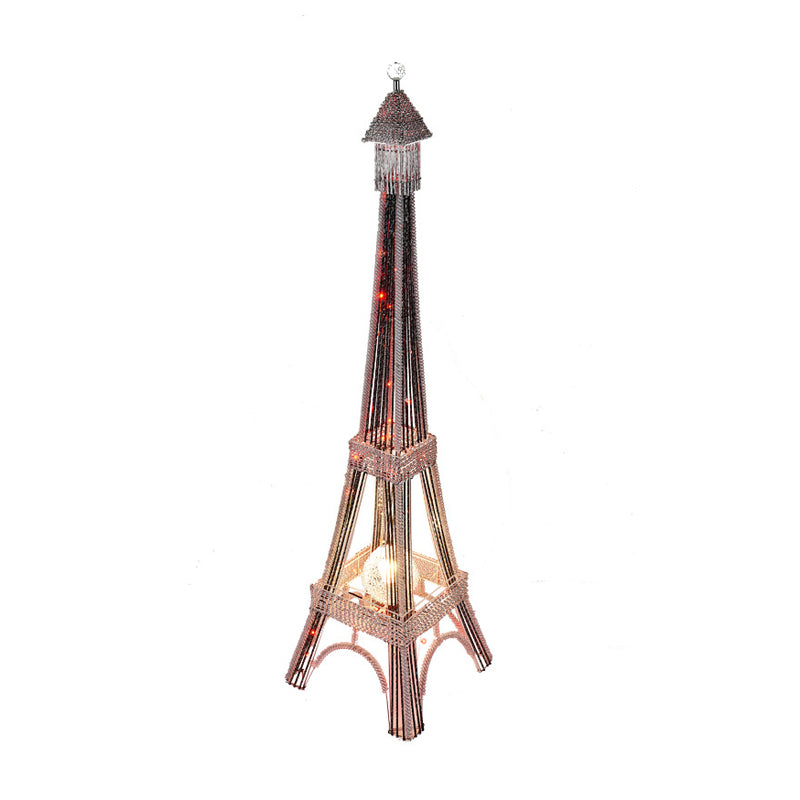 Metallic Tower Frame Standing Lamp Art Decor Bedroom LED Floor Reading ...