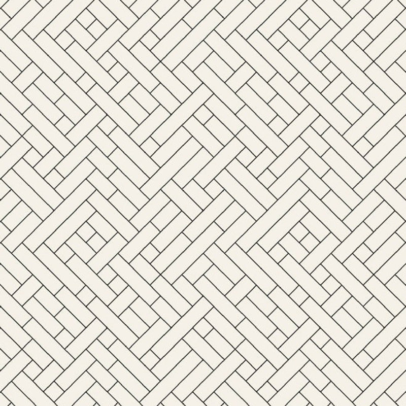 Simple Geometric Interwoven Murals Black-White Stain-Proof Wall Art for ...
