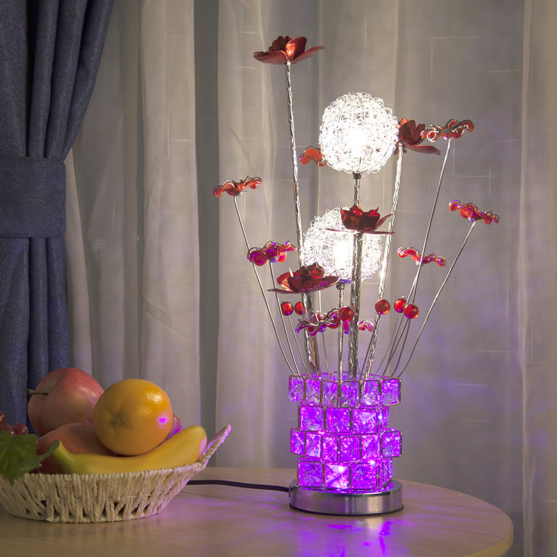 Aluminum Rubik's Cube Desk Lamp Art Decor Drawing Room Crystal Embedded ...