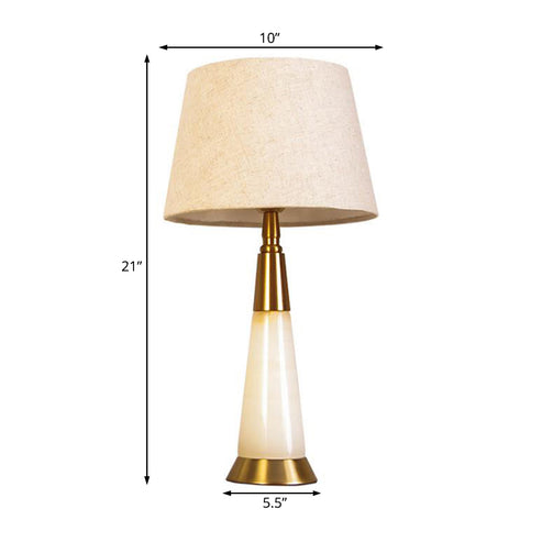 Contemporary Tapered Task Lighting Fabric 1 Light Reading Book Light ...