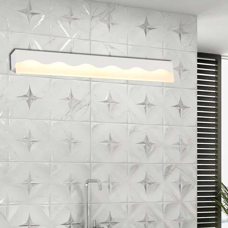 Metal Wave Design Vanity Light Fixture Modern Stylish LED Black/White ...