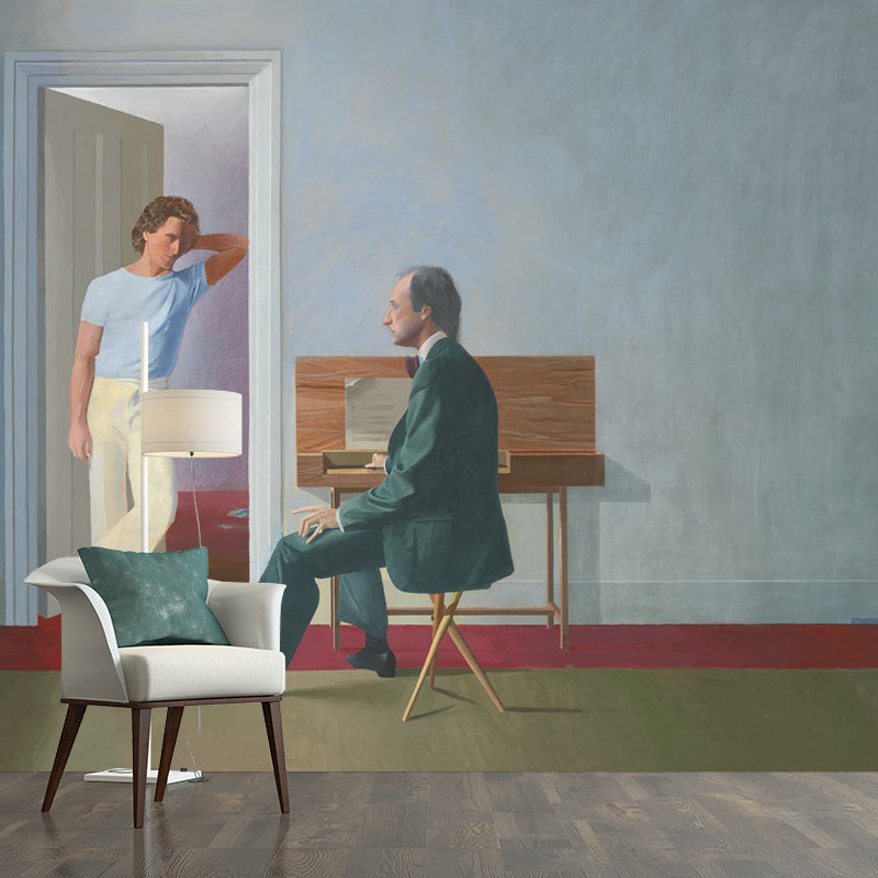 Grey-Green Modern Art Murals Full-Size George Lawson and Wayne Sleep ...