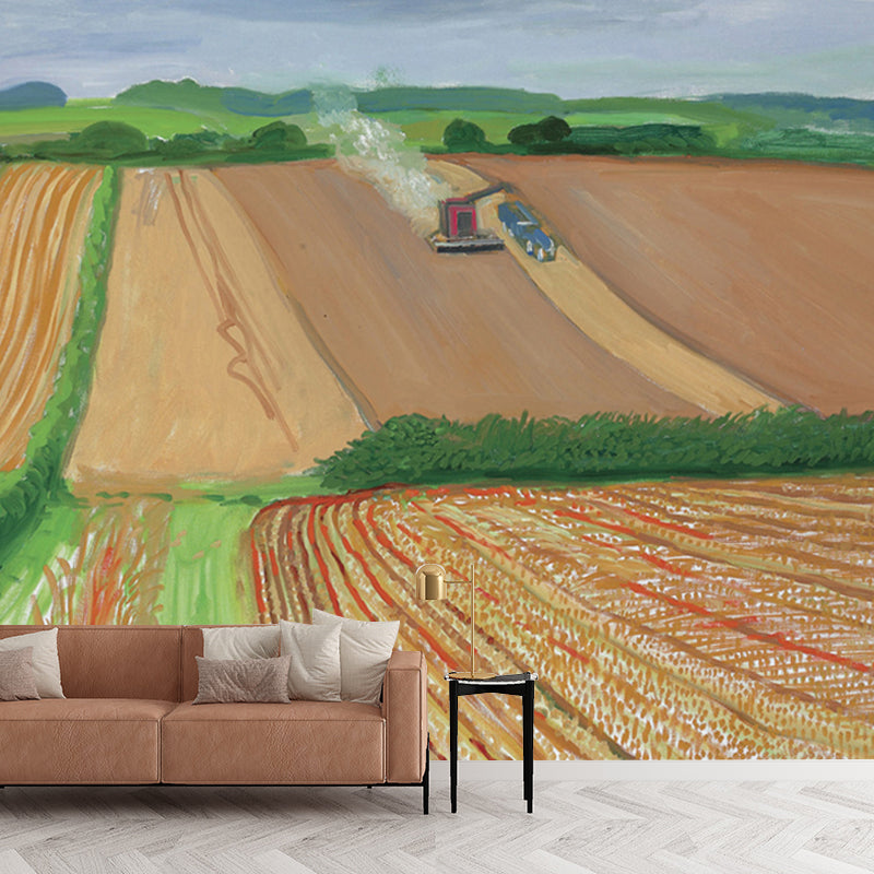 Waterproof Farm Field Painting Murals Customized Artistic Wall Decor ...