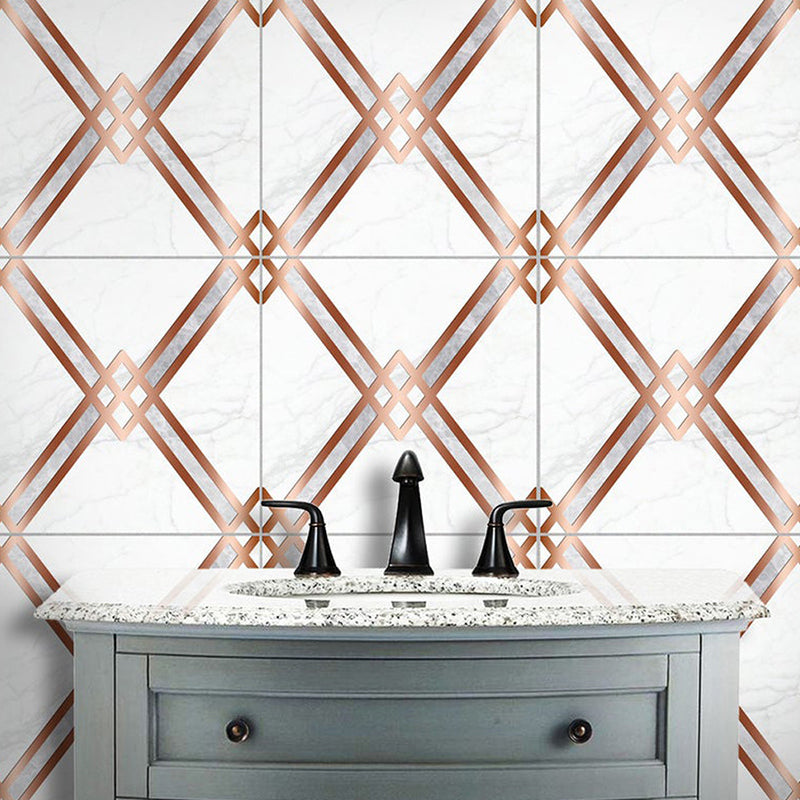 PVC Self-Stick Wallpaper Panel Modern Trellis Patterned Wall Covering ...