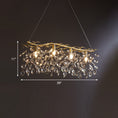 Gold Branching Island Hanging Lamp Modernism 4-Bulb Metallic Pendulum ...