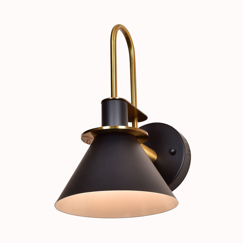 Nordic Pyramid Shade Wall Light Metallic One Light Sconce Light for ...