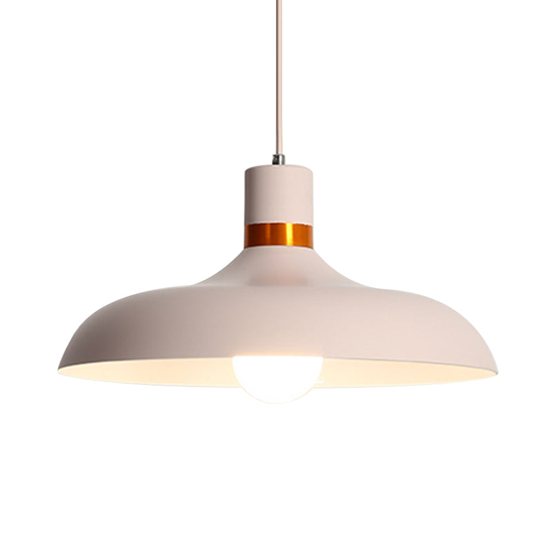 Aluminum Barn Pendant Light Kit Minimalist 1-Light Pink Hanging Lamp ...