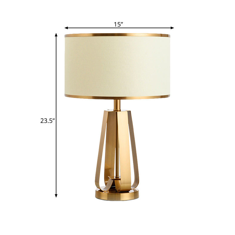 Strap Jar Sitting Room Table Light Metal 1 Bulb Mid Century Style Night ...