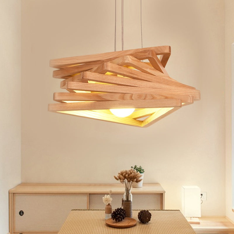 Spiral Design Triangle Pendant Light Nordic Novelty 1 Bulb Dining Room ...