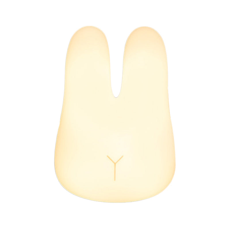 White Rabbit Small Night Lamp Cartoon Plastic Plug-in LED Wall Lighting ...