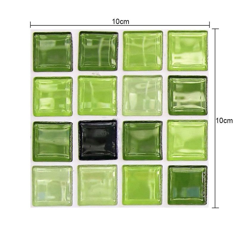 Green Checkered Wallpaper Panels Mosaics Tile Modern Peel and Stick ...