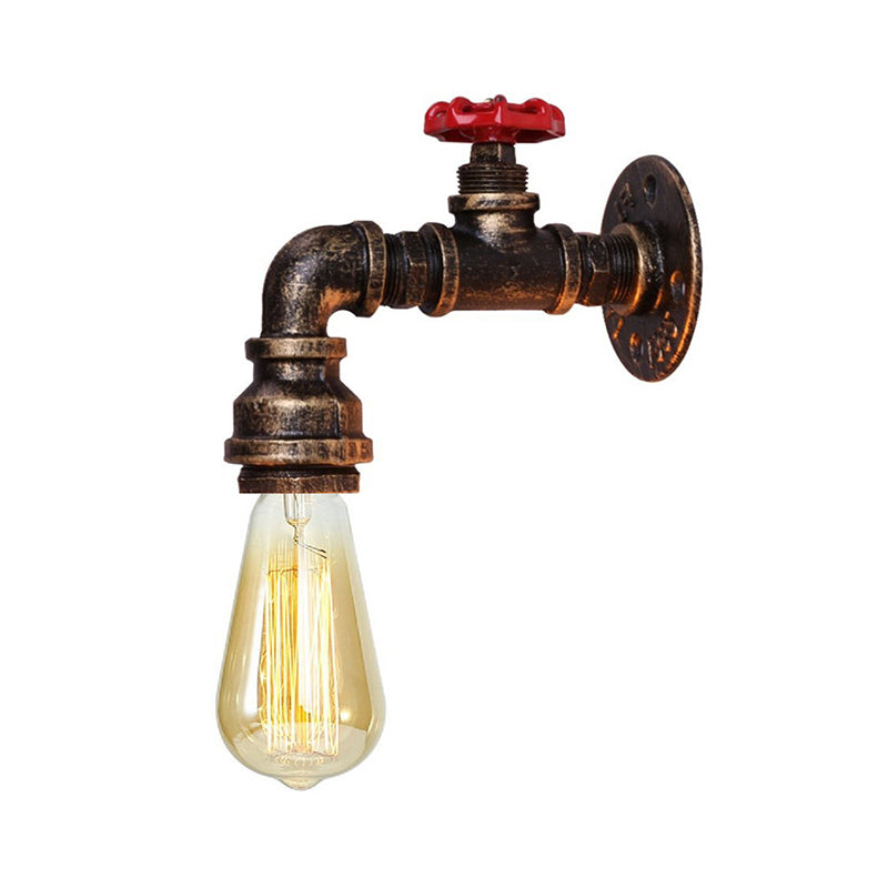 Iron Conduit Wall Lighting Fixture Farmhouse 1-Head Living Room Sconce ...