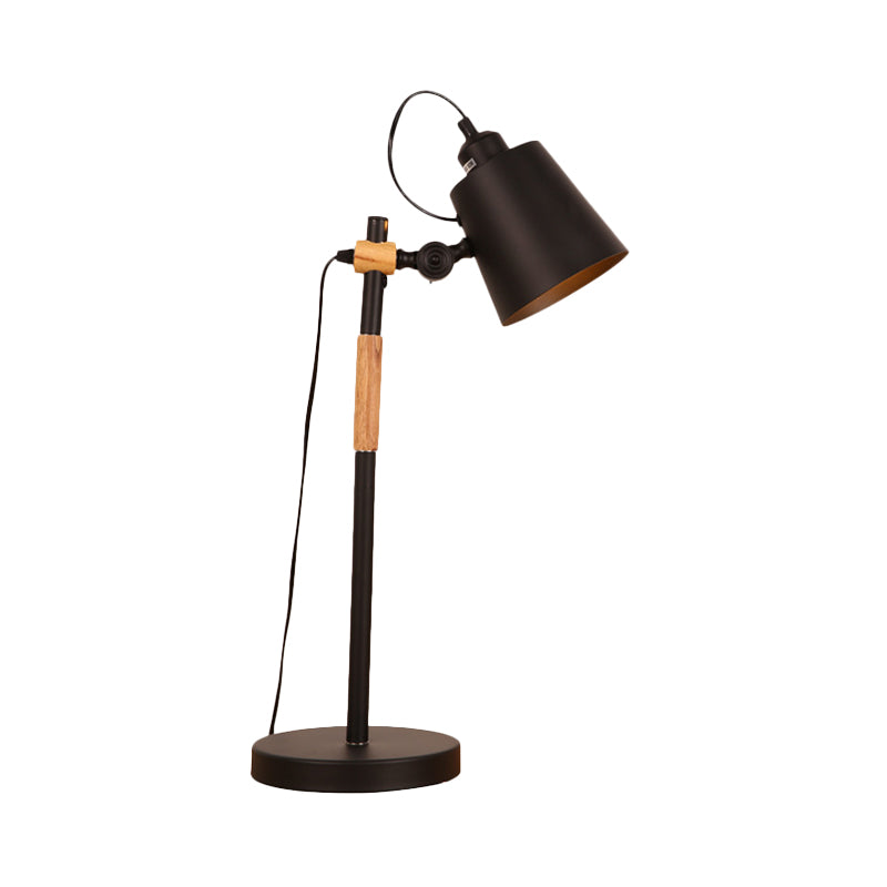 Metal Bucket Night Lighting Industrial 1 Bulb Living Room Table Light ...