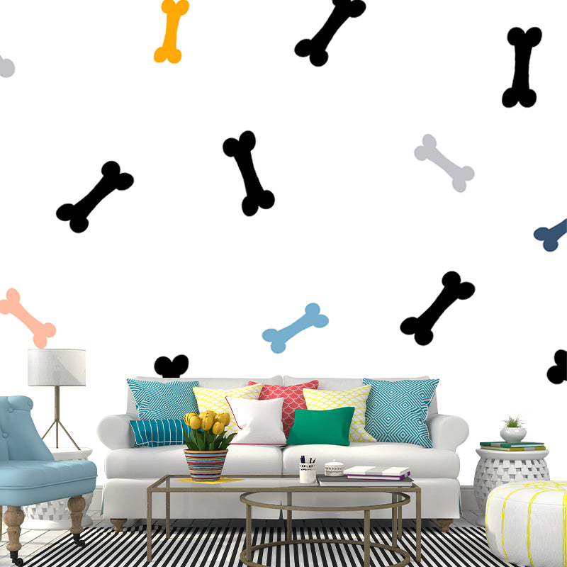 Whole Dog Bones Mural Wallpaper Moisture Resistant Cartoon Child whole-dog-bones-mural-wallpaper-moisture-resistant-cartoon-child