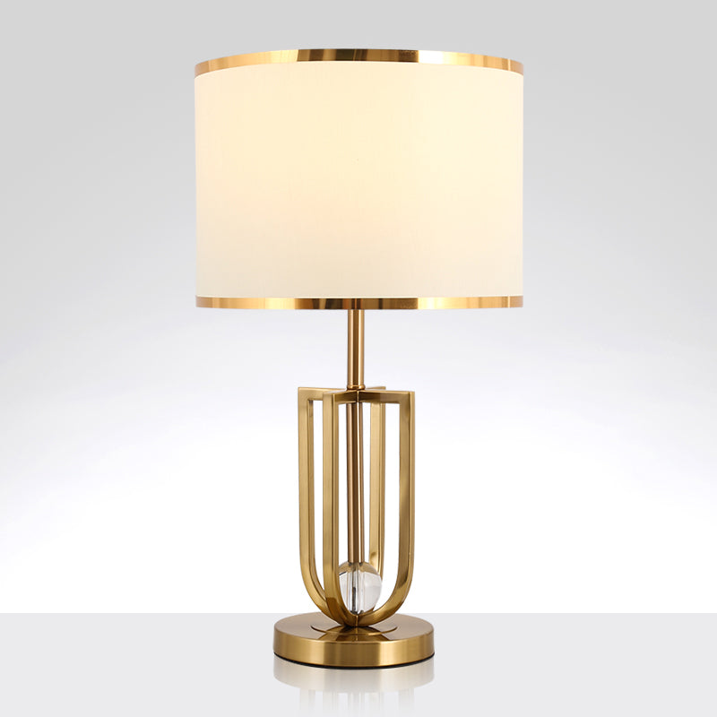 1 Bulb Metal Table Light Traditional Gold Intersected Frame Great Room ...