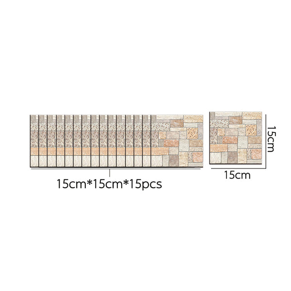 Removable Brick Wallpaper Panels 7.2-sq ft Industrial Wall Decor for ...
