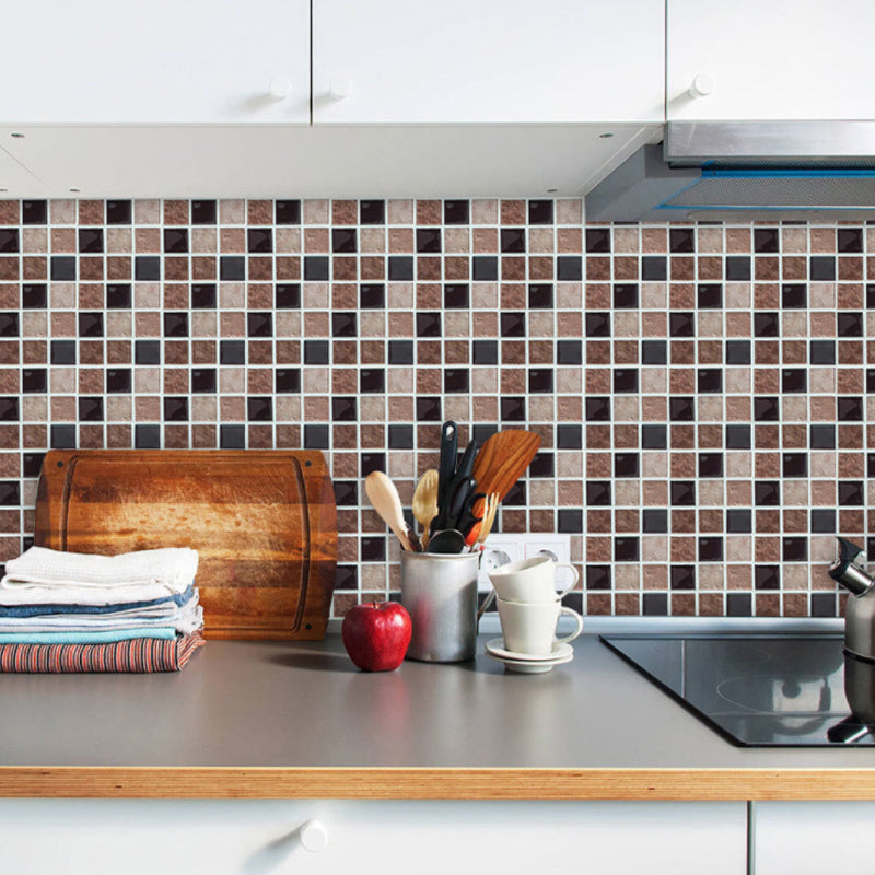 Mosaic Tiles Wallpaper Panel Set 10 Pieces Self-Stick Modern Kitchen ...