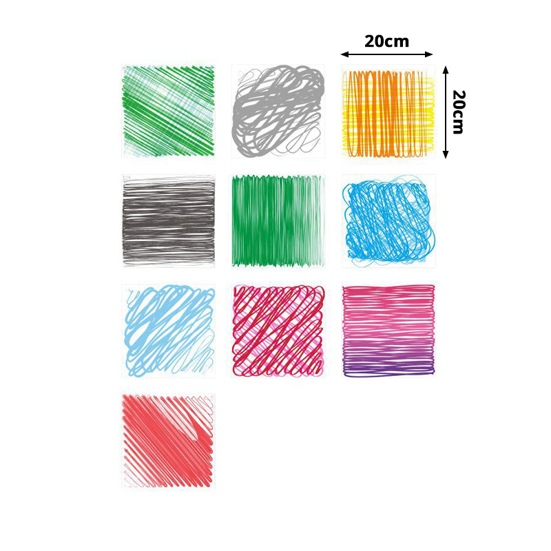 Doodle Lines Wallpaper Panels Childrens Art Adhesive Nursery Wall ...