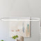 Acrylic Oval Drop Pendant Simplicity 27"/35.5"/47" Wide LED Black/White ...