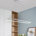 Acrylic Oval Drop Pendant Simplicity 27"/35.5"/47" Wide LED Black/White ...