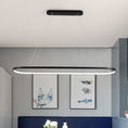 Acrylic Oval Drop Pendant Simplicity 27"/35.5"/47" Wide LED Black/White ...