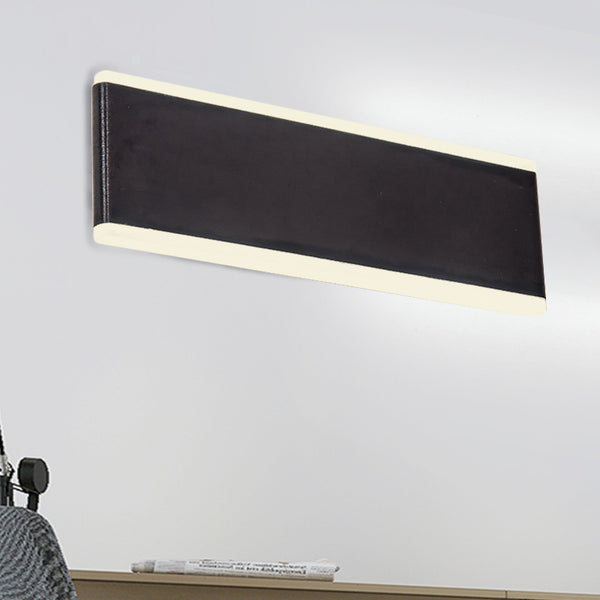 Black Rectangle Wall Light Simple Style 4.5"/7" Dia LED Aluminum Sconce ...