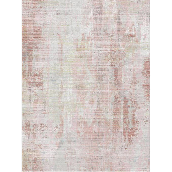 Modern Abstract Rug Light Pink Polyester Rug Washable Non-Slip Backing ...