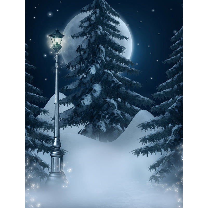 White Contemporary Wall Mural Huge Snow-Covered Landscape Wall Decor ...