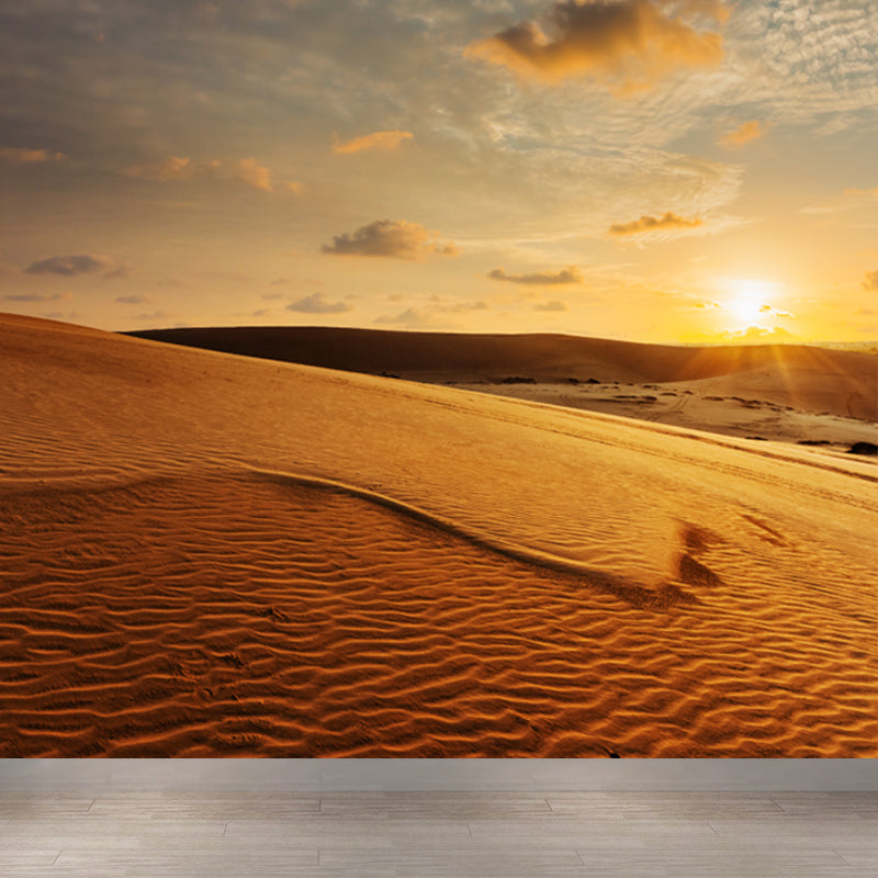Whole Wavy Sand Wall Mural House Interior Sundown Scenery Wall Art in ...