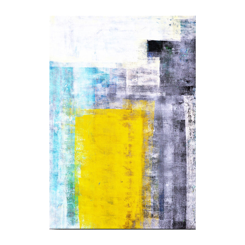 Inspiring Color-Blocking Painting for Living Room Abstract Canvas Wall ...