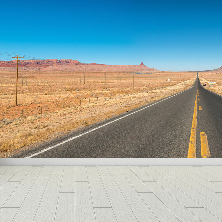 Contemporary Road Mural Decal Light Color Waterproofing Wall Covering ...