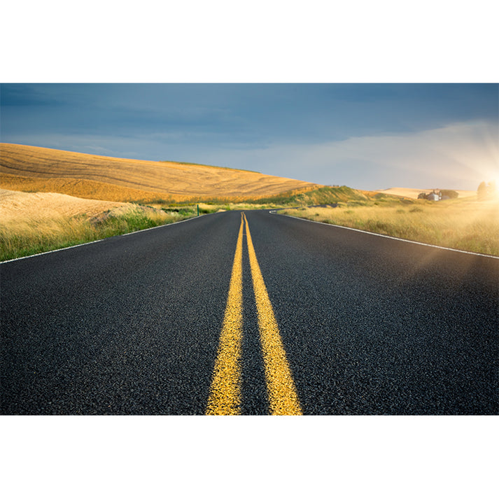 Contemporary Road Mural Decal Light Color Waterproofing Wall Covering ...