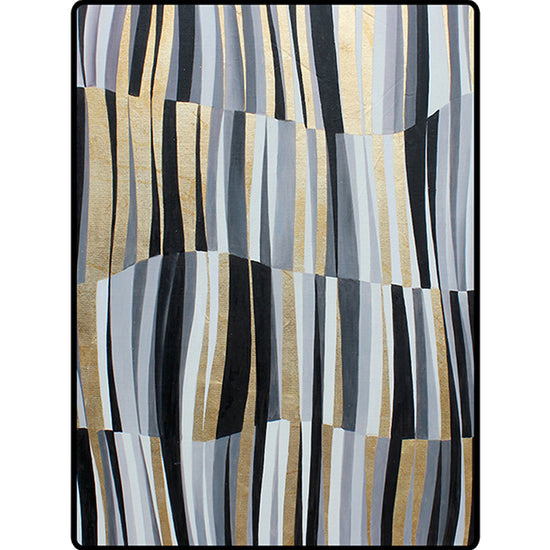 Minimalist Novelty Rug in Grey Geometry Lines Pattern Rug Polyester ...