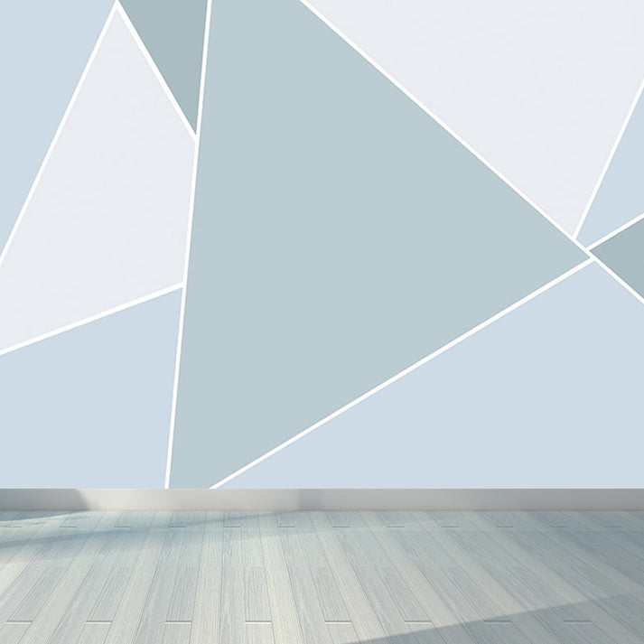 Stacked Triangle Pattern Wall Mural Contemporary Non-Woven Material ...