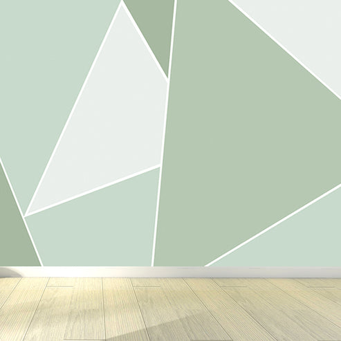 Stacked Triangle Pattern Wall Mural Contemporary Non-Woven Material ...