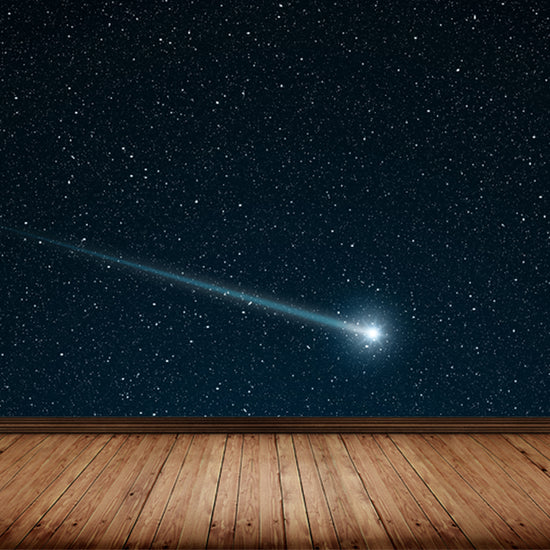 Modern Starry Night Scene Mural Wallpaper Blue Astronomical Landscape ...