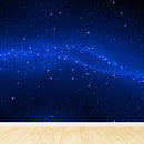 Modern Starry Night Scene Mural Wallpaper Blue Astronomical Landscape ...