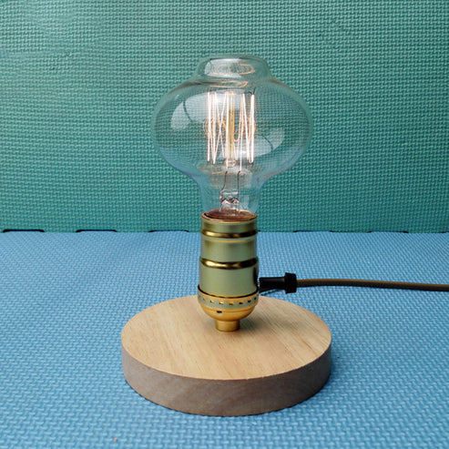Lodge Style Mini Table Lighting with Round Base 1 Light Metal Table ...