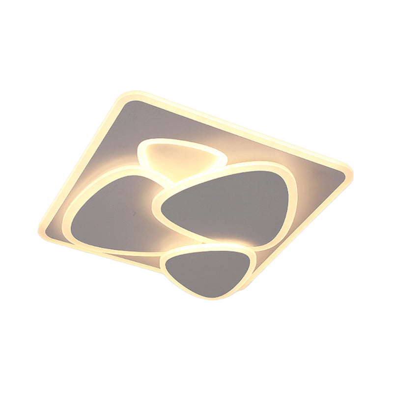 Grey Overlapping Ceiling Mounted Fixture Modern LED Metal Flush Mount ...