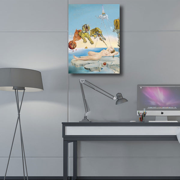 Salvador Dali Tigers Painting Surrealism Textured Living Room Wall Art ...