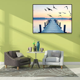 Light Color Scenery Wrapped Canvas Home Wall Art Decor for Bedroom ...