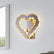 Contemporary Loving Heart Sconce Faceted Crystal LED Bedside Wall ...
