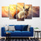 Cat with Fire Tail Canvas Cartoon Magical Comic Character Wall Art ...