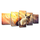 Cat with Fire Tail Canvas Cartoon Magical Comic Character Wall Art ...