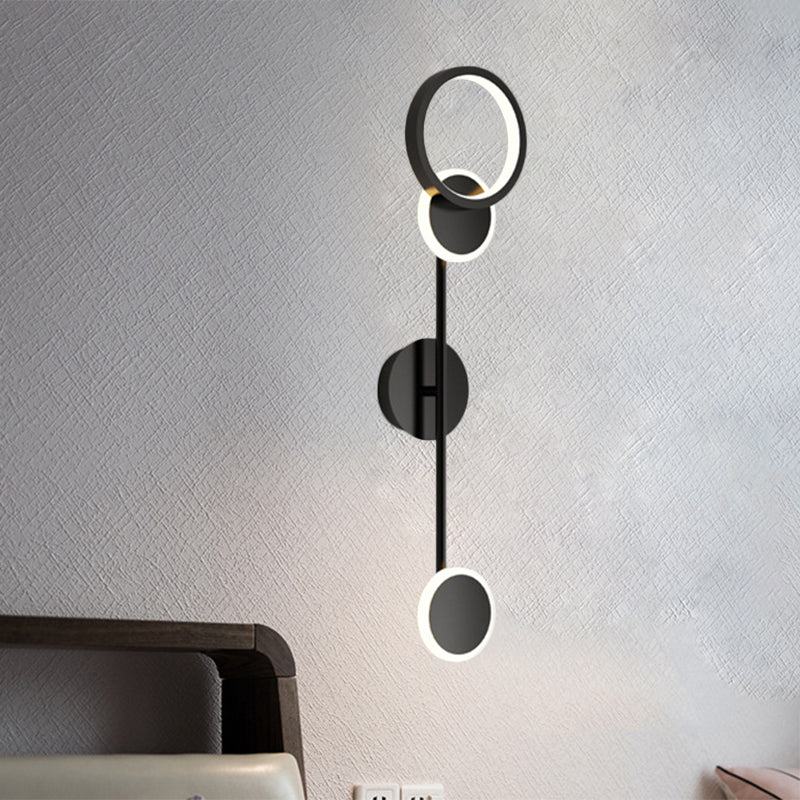Metallic Round LED Wall Sconce Lighting Contemporary 2/3/4 Lights Wall ...