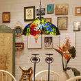 3 Bulbs Bloom Ceiling Lamp Victorian Red/Yellow/Red-Yellow-Blue-Green ...