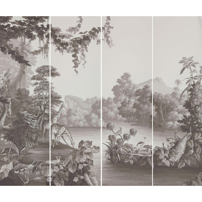 Whole Forest Scene Mural Wallpaper for Wall Decor Tropical Bedroom Wall ...